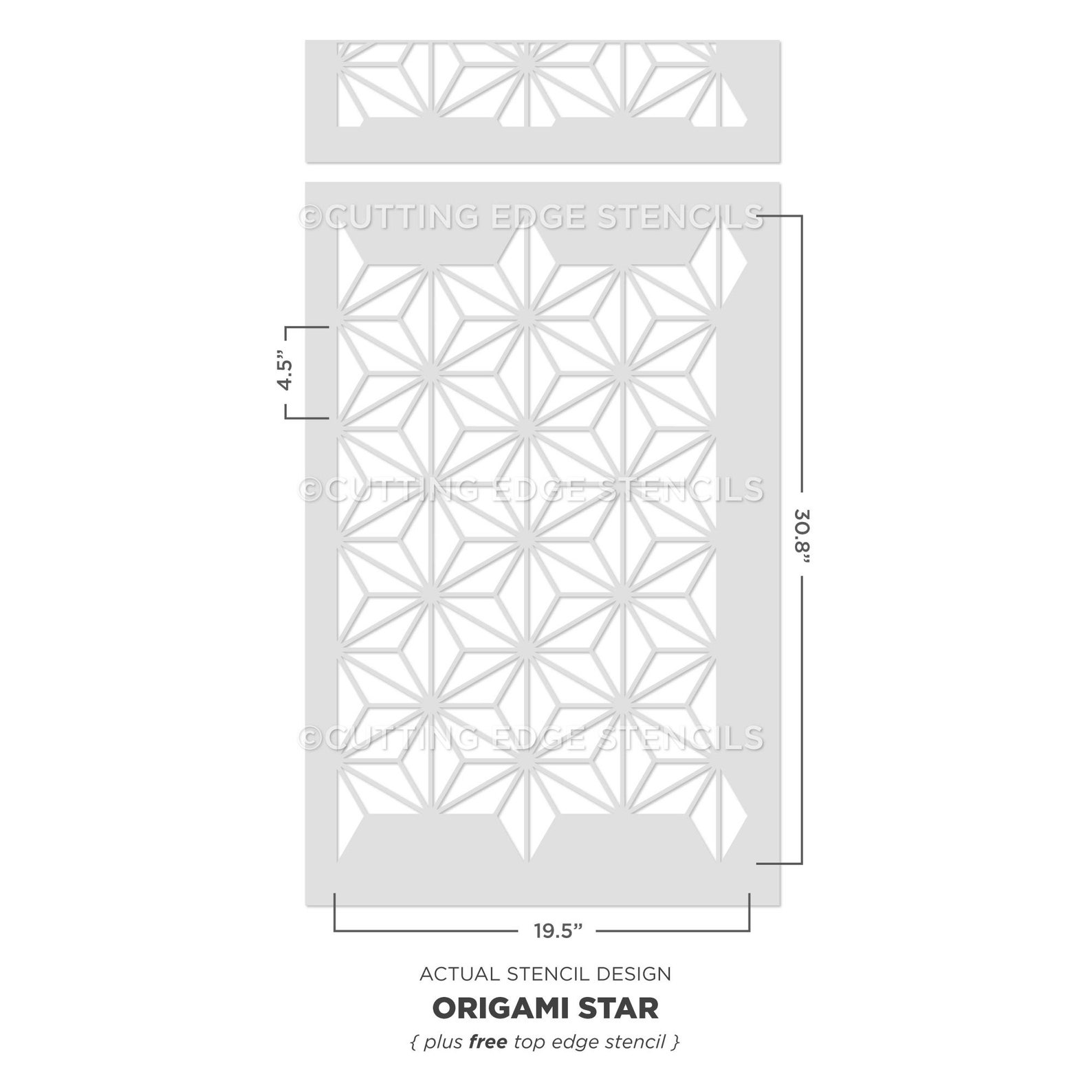 Origami Star Wall Stencil Modern Japanese Star Stencil for A - Etsy