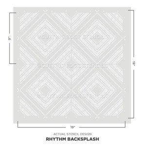 Rhythm Tile Backsplash Stencil - Quick and Easy Way to Paint Your ...