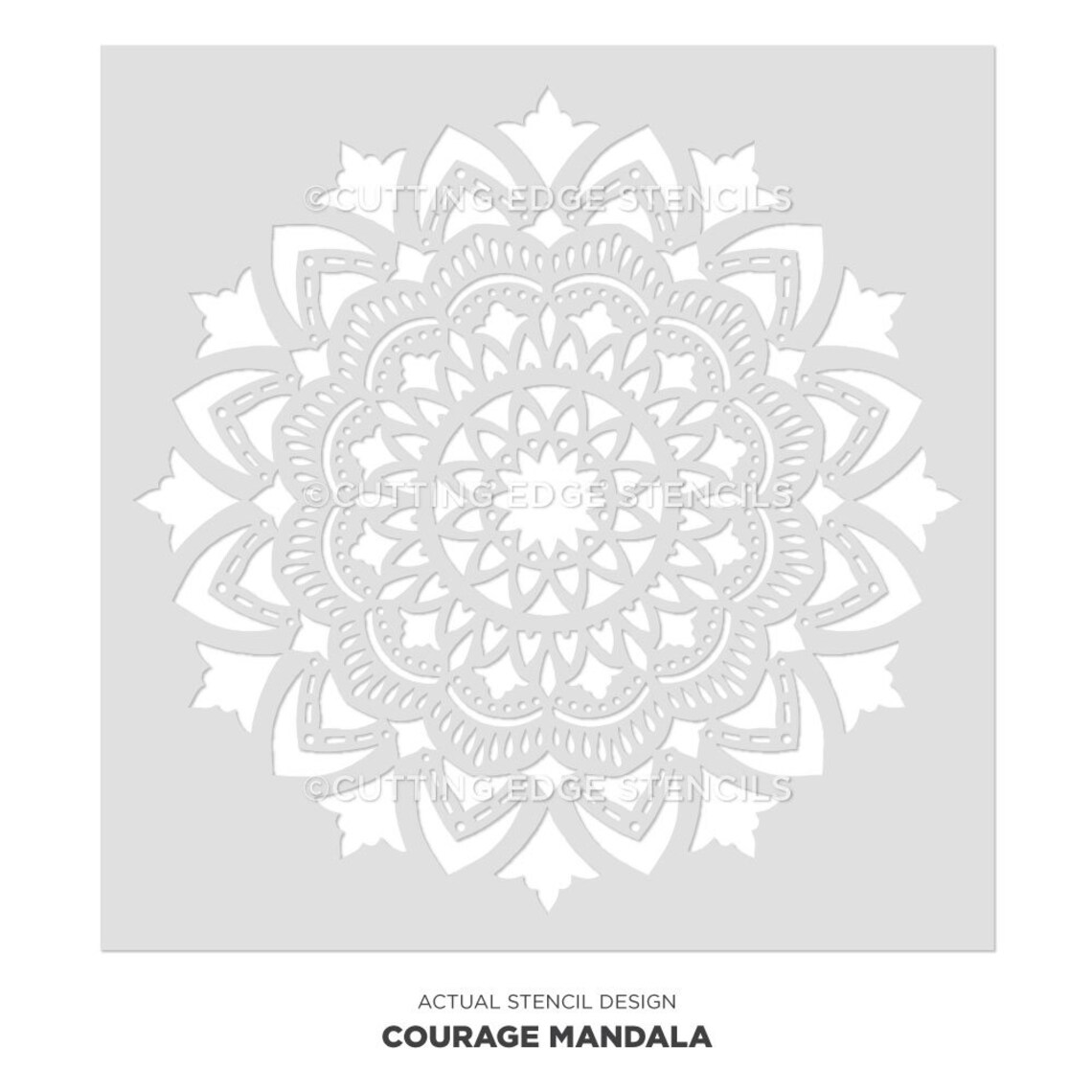 Courage Mandala Stencil for Walls – MANDALA WALL STENCIL - Large Wall ...