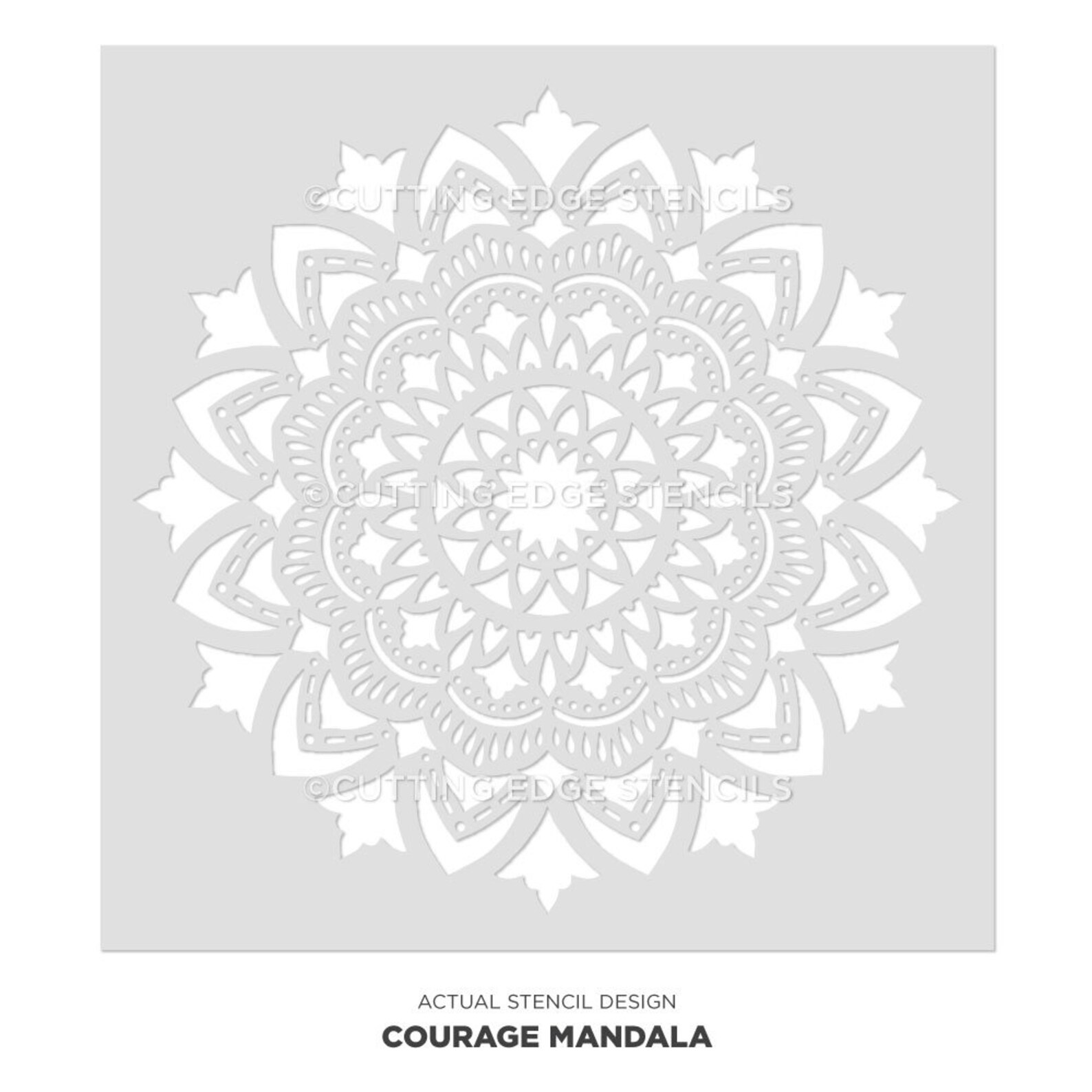 Courage Mandala Stencil for Walls – MANDALA WALL STENCIL - Large Wall ...