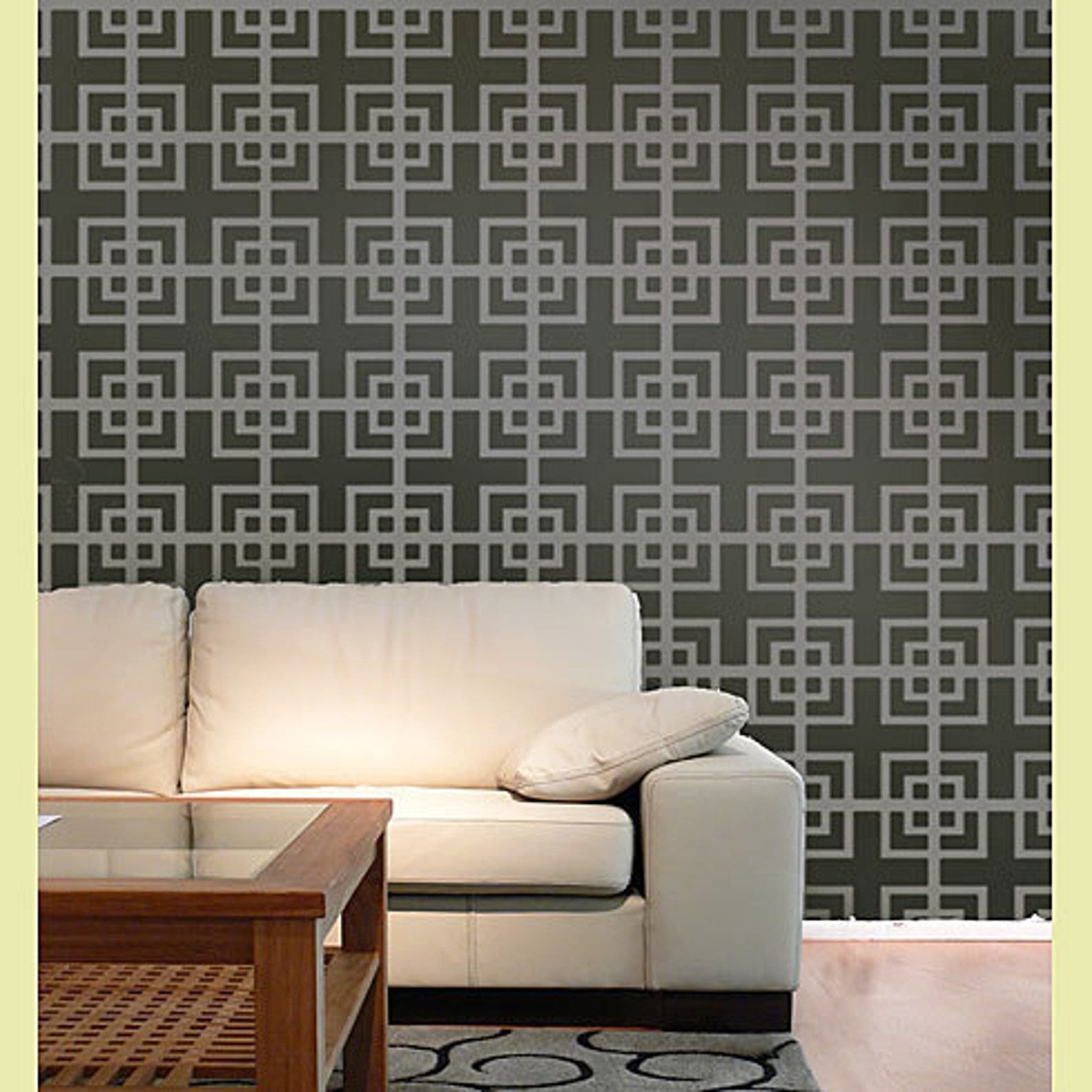 Geometric Stencil Fusion LG Scale - Reusable Stencils for Accent Walls ...