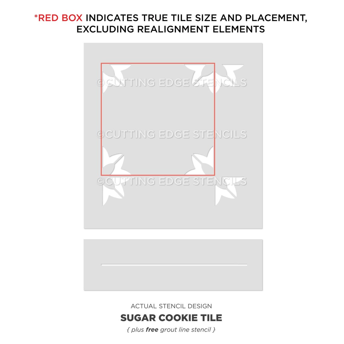 Sugar Cookie Tile Stencil - Simple and Elegant Pattern for Stenciling ...