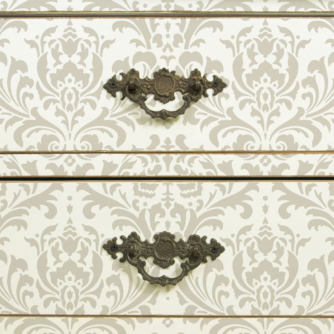 Anna Damask Craft Stencil - Medium Size - Easier Than Decals - Etsy