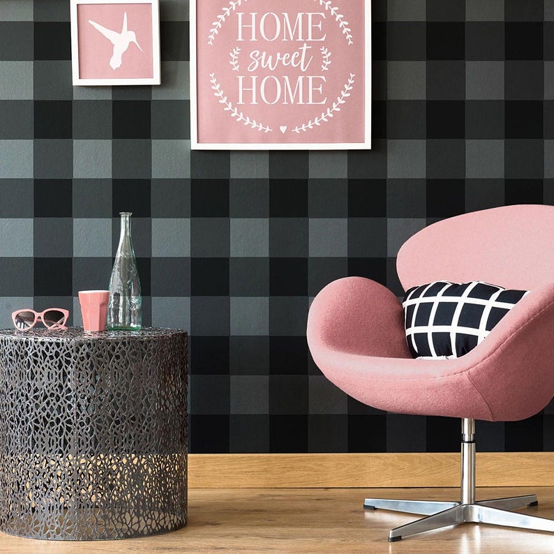 Buffalo Check Stencil LARGE WALL STENCIL Farmhouse Wall | Etsy