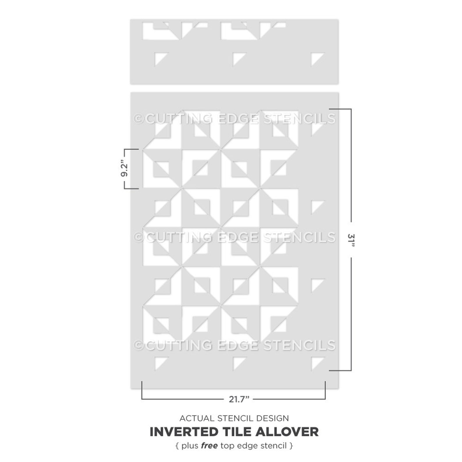 Inverted Tile Stencil Large TILE STENCIL Tile Stencils for - Etsy México