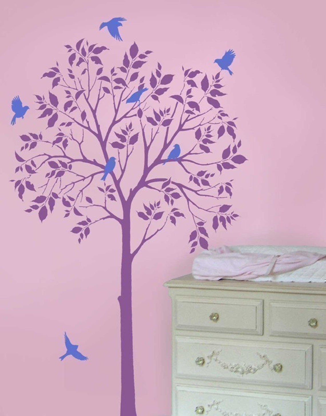 Large Tree and Birds Stencils Reusable Stencils for DIY - Etsy UK