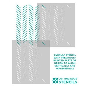 Hand Drawn Chevron Wall Stencil - LARGE WALL STENCIL - Stencils Instead ...