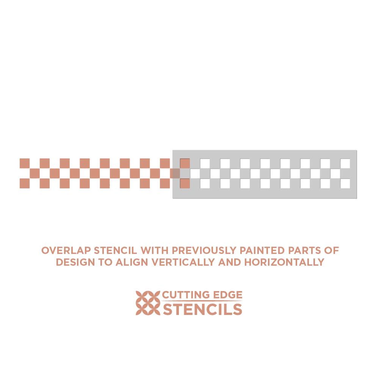 Checks Trim Border Stencil - Border Stencils for Walls - Stencil for ...