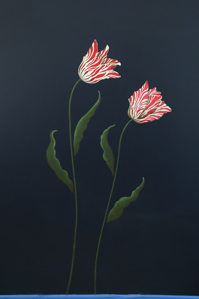 Dutch Tulip Stencil - WALL ART STENCIL Instead of Decals - Easy to Use ...
