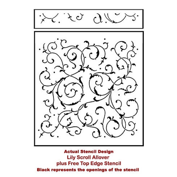 Scroll Design Stencils