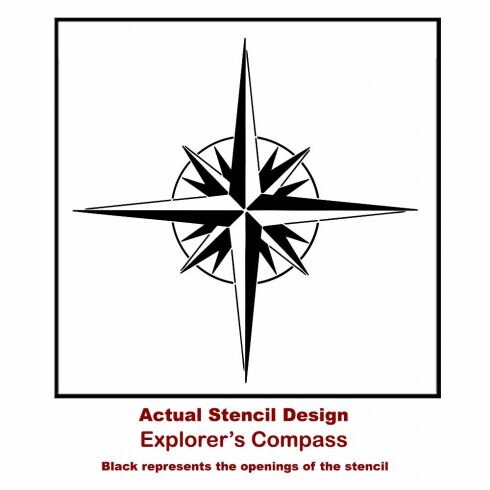 Explorer's Compass Stencil - Easier Than Decals or Stickers ...