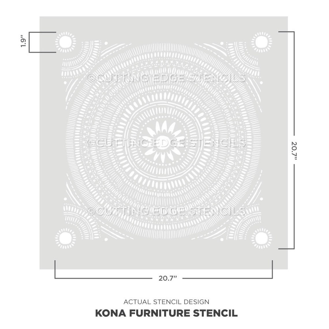 Kona Furniture Stencil - Boho Stencil Design Inspired by African Tribal ...