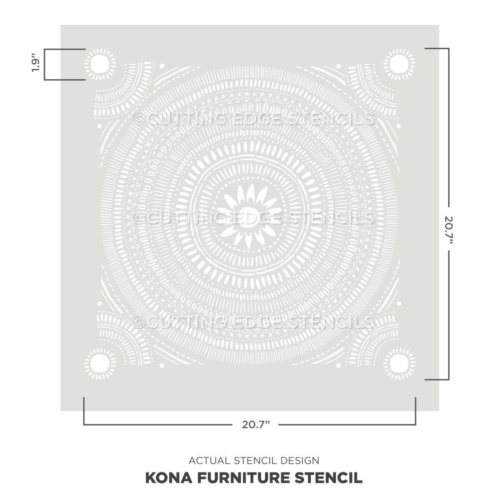Kona Furniture Stencil Boho Stencil Design Inspired by - Etsy Canada