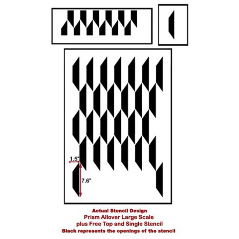 Prism Allover Stencil Large Reusable Stencils for DIY Wall - Etsy