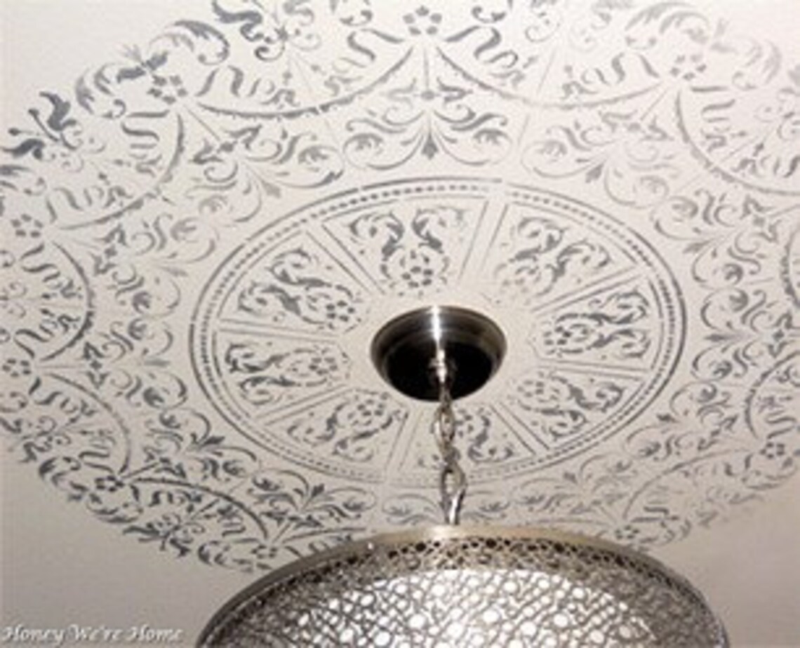 Decorative Stencil Georgian Ceiling Medallion Wall and - Etsy