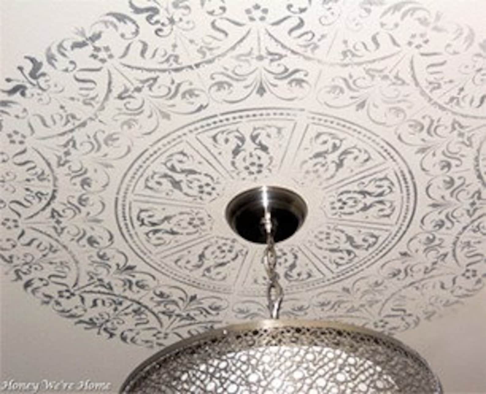 Decorative Stencil Georgian Ceiling Medallion Wall and - Etsy