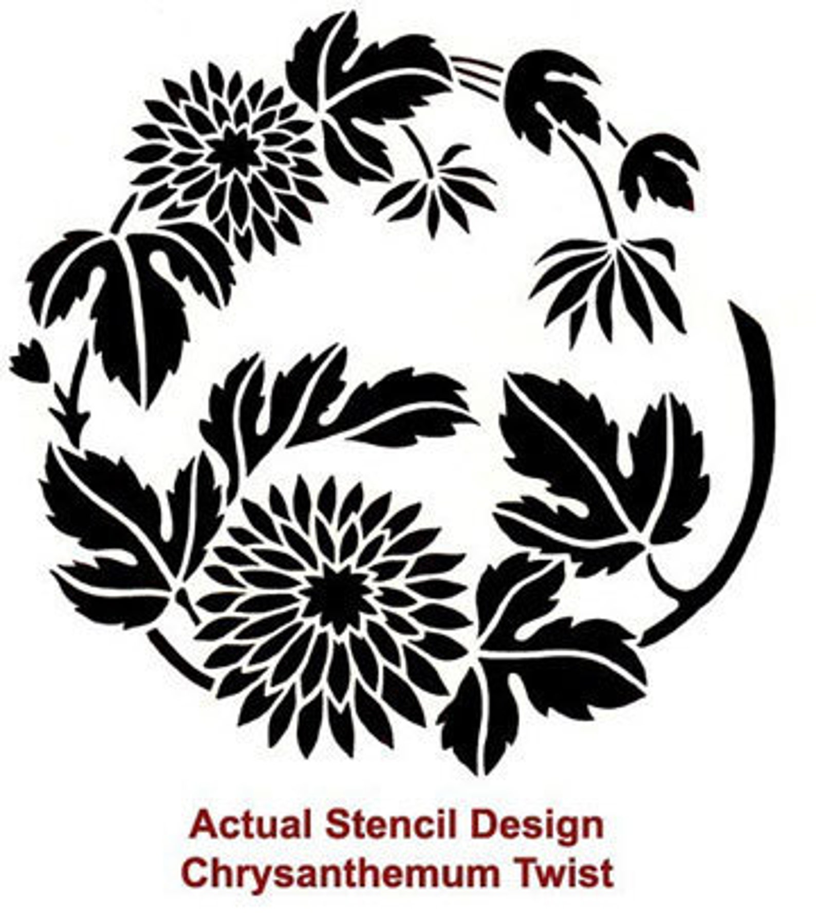 Stencil Chrysanthemum Twist SM Easy DIY Decor With Stencils - Etsy