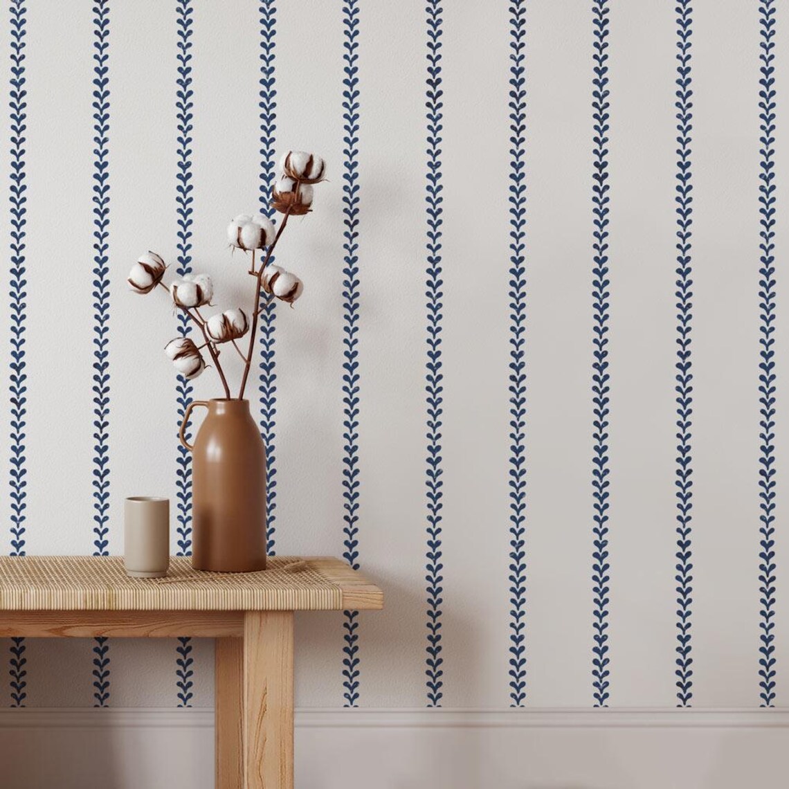 Country Cottage Stripe Stencil - Large Wall Stencils for Painting ...