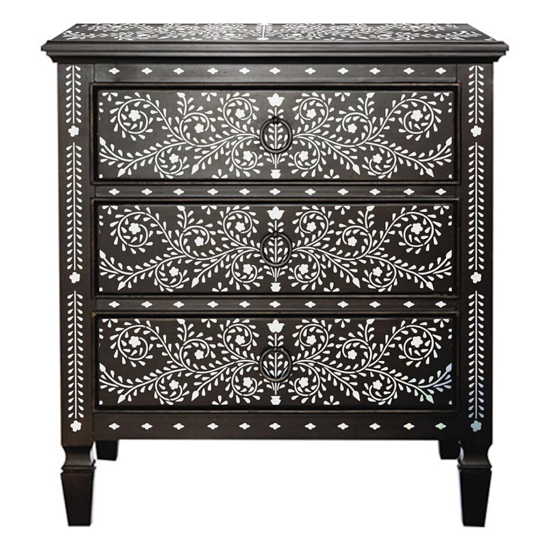 Raja Bone Inlay Stencil - DIY Bone Inlay Designs for Furniture Makeover ...