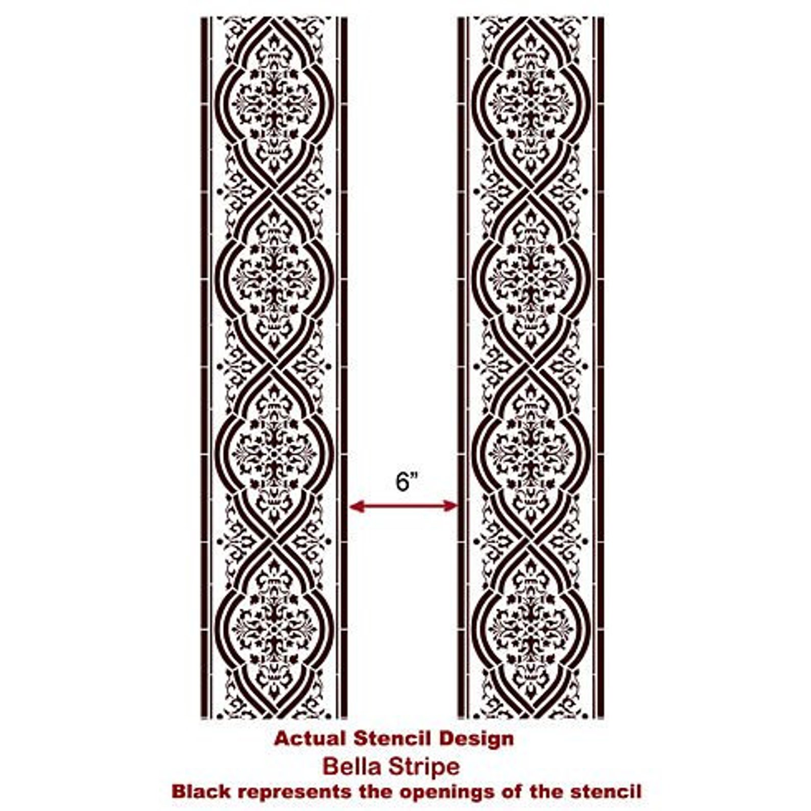 Bella Stripe Wall Stencil Reusable Stencils for Walls - Etsy