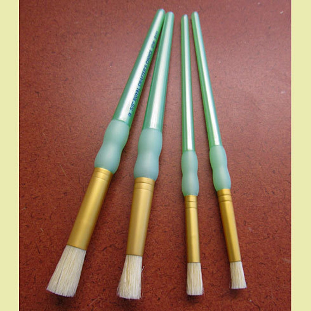 Stencil Brush Set 4 Pc Natural White Bristle, Great for Stenciling - Etsy