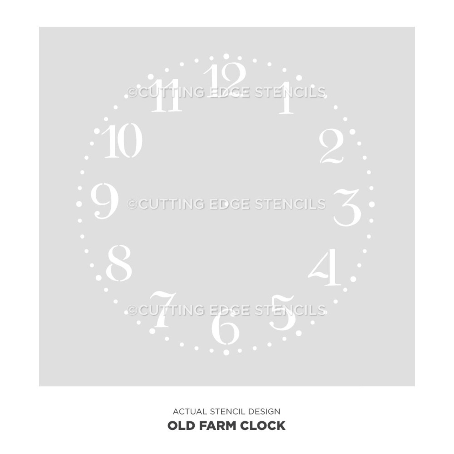 Old Farm Clock Wall Stencil Reusable DIY Rustic Decor - Etsy