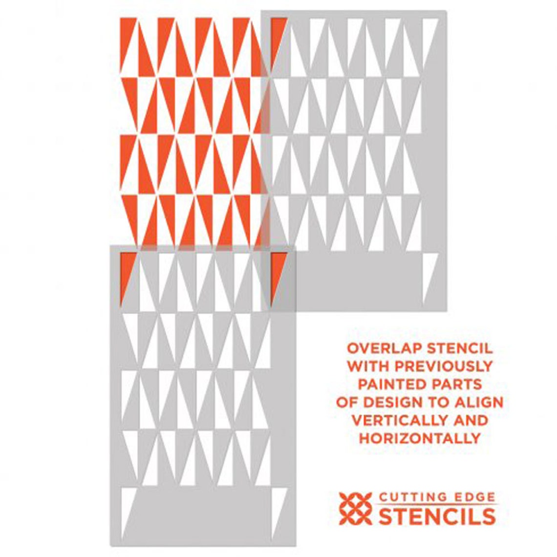 Geo Allover Stencil Small Reusable Stencils for DIY Wall | Etsy