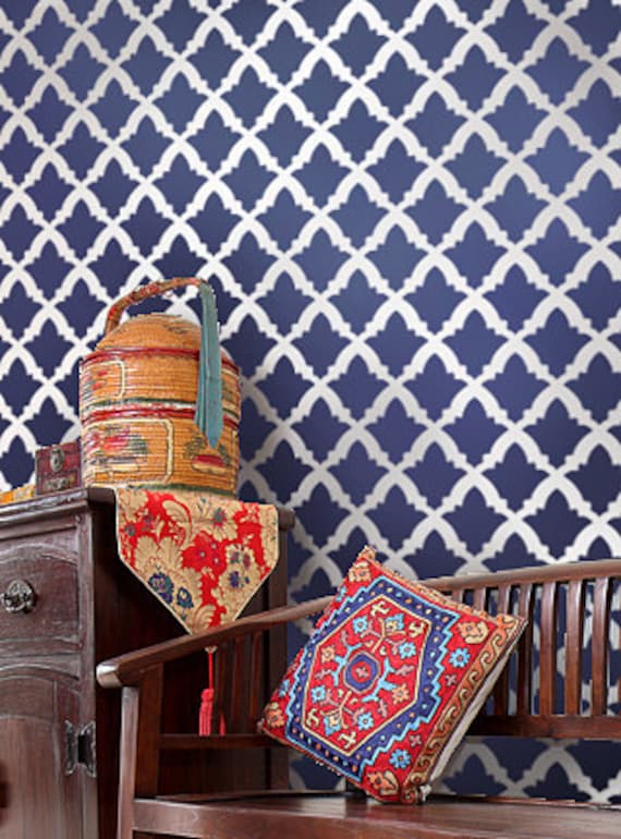 Moroccan Inspired Stencil GSS Designs Reusable Moroccan Tile Stencil