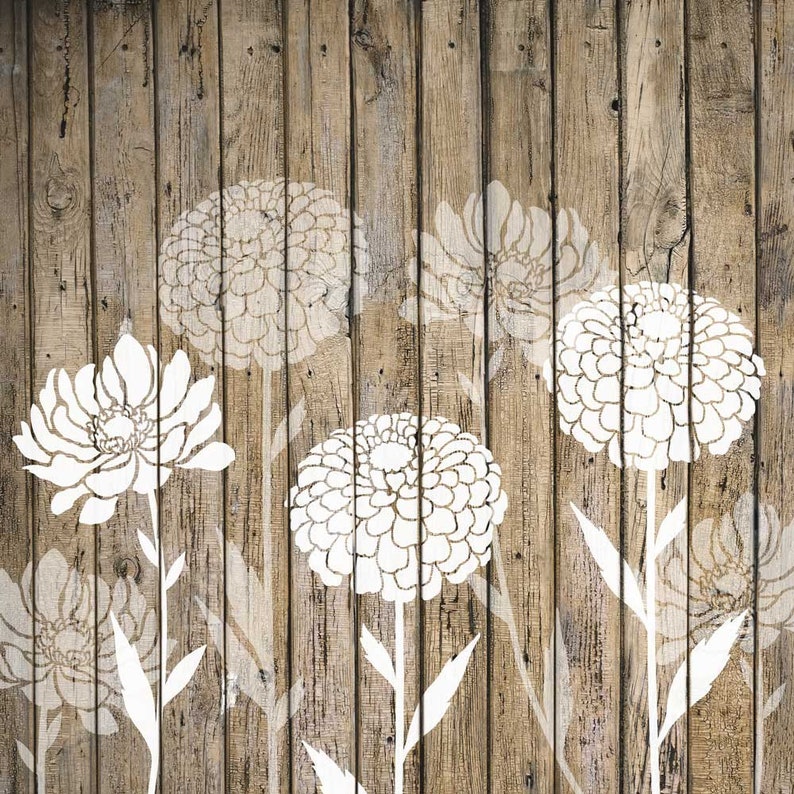 Blooming Flowers Stencil Kit Flower Stencils Stencil Your - Etsy