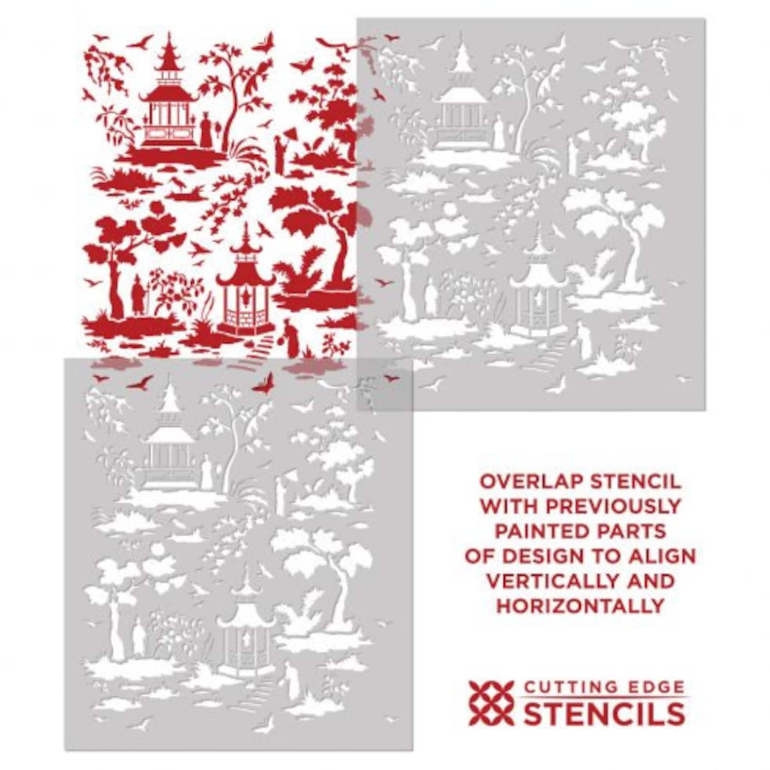 Secret Garden Toile Stencil LARGE WALL STENCIL en lugar de | Etsy