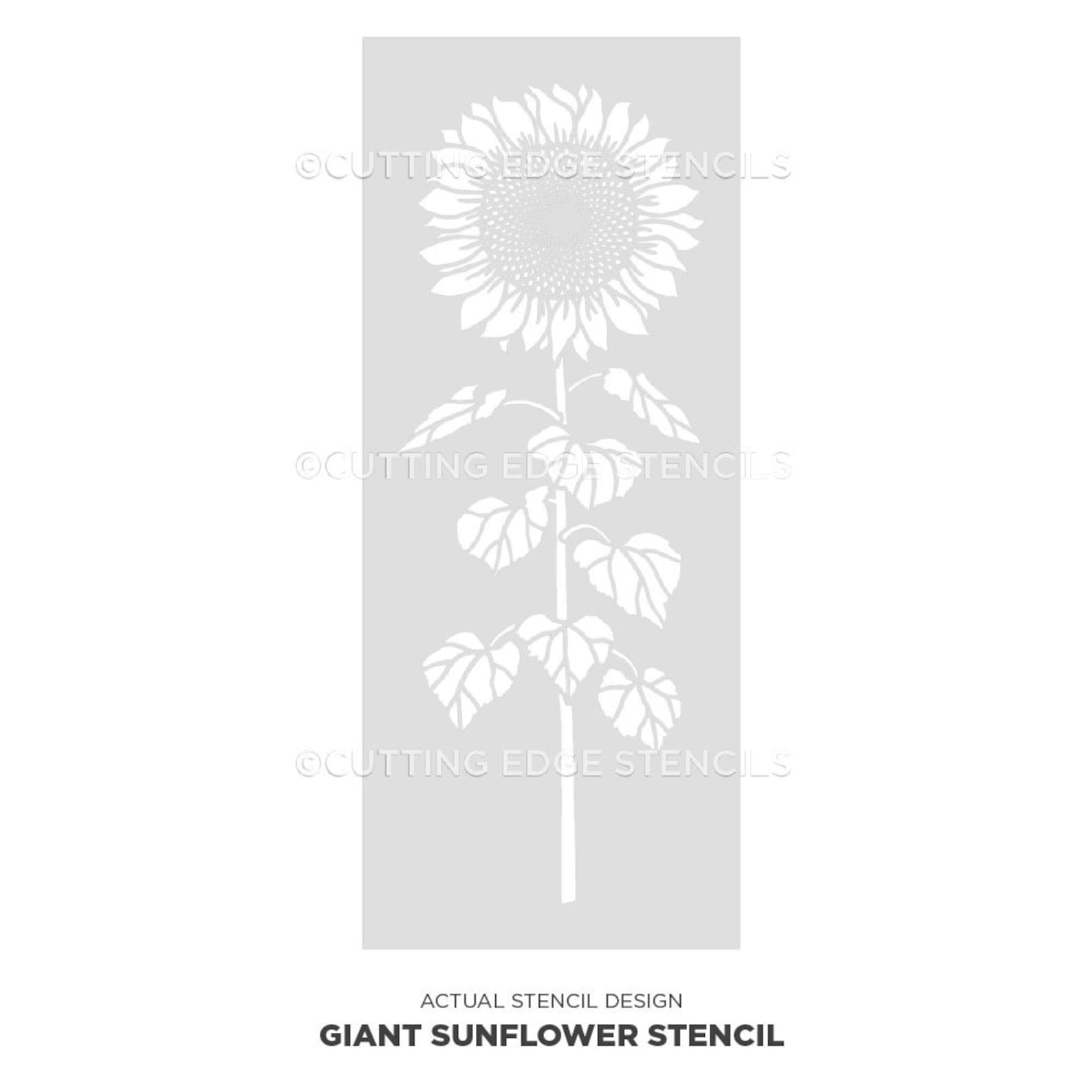 Giant Sunflower Wall Art Stencil Floral Stencils for Walls Flower ...