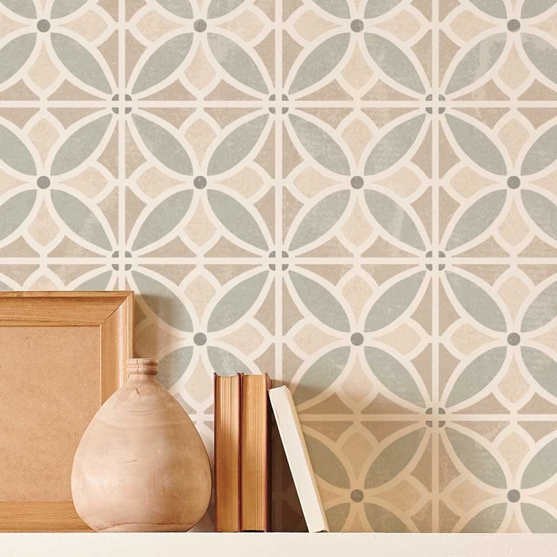 Front Gate Tile Stencil Cement Tile Stencils for Painting - Etsy