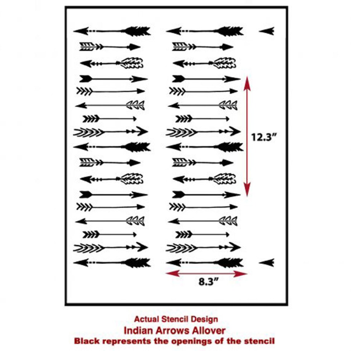 Indian Arrows Allover Wall Stencil Reusable Wall Stencils - Etsy