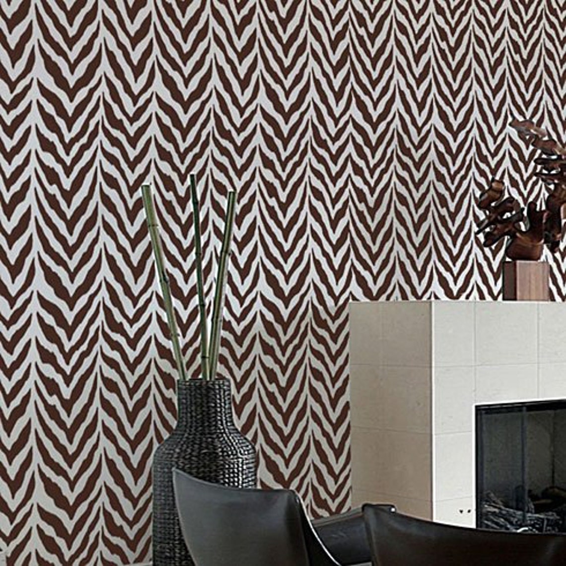 Zebra Stripe Allover Stencil - Reusable Stencil Patterns for Walls Just ...