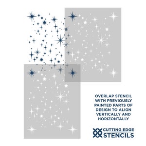 Night Stars Wall Stencils - Stars Design for Walls - DIY Cosmic Pattern ...