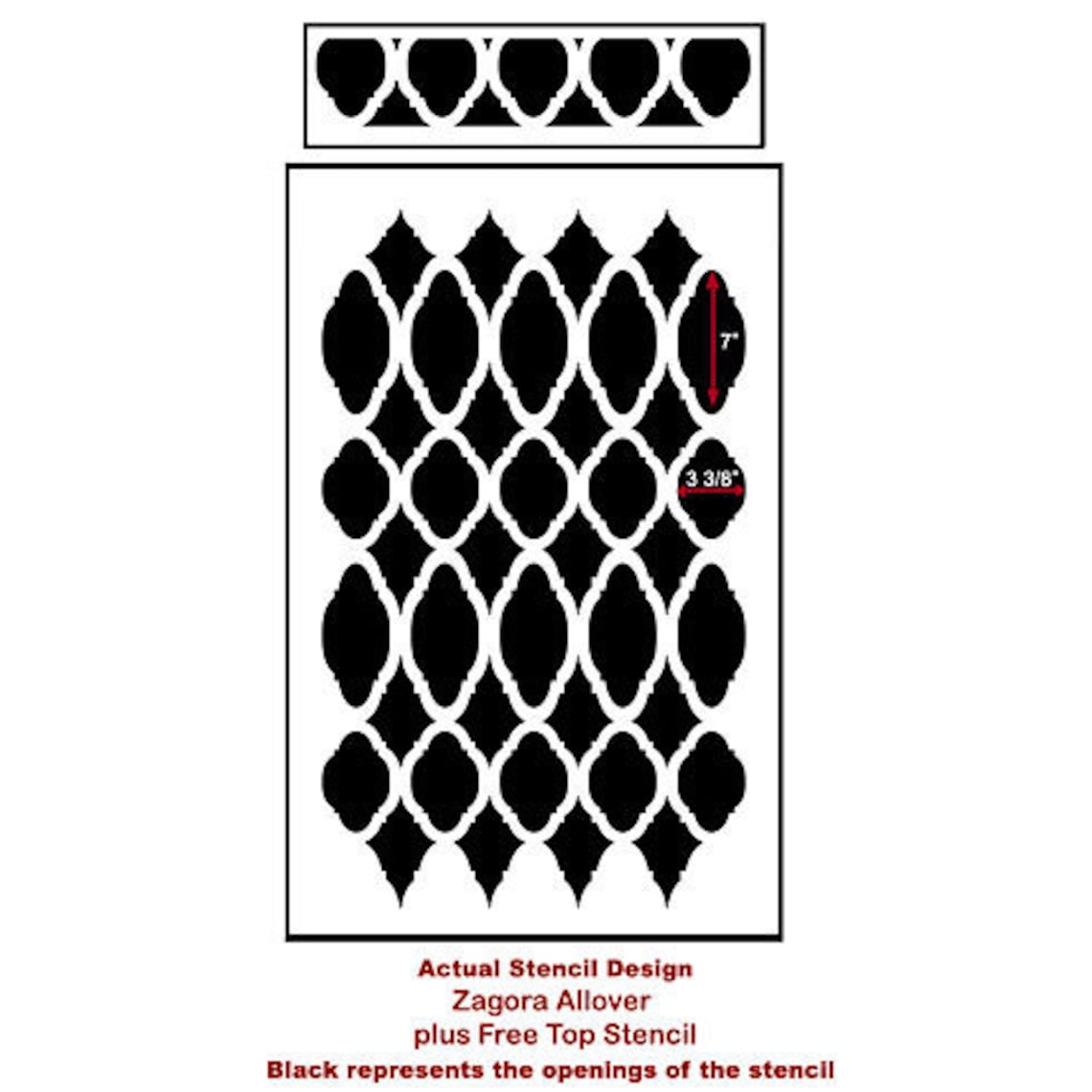 Moroccan Stencil Zagora - Large Stencils for Painting - Moroccan ...