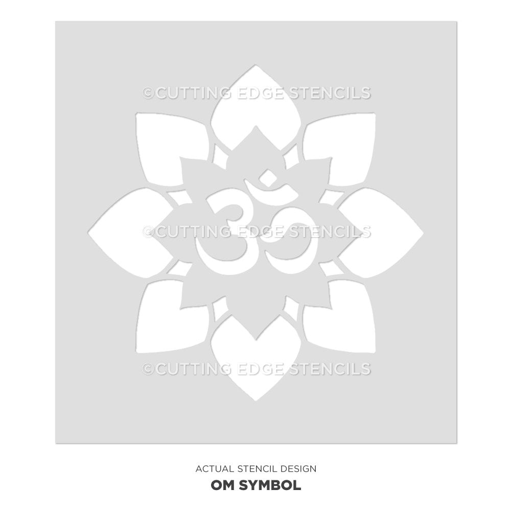 OM Symbol Stencil for Walls MANDALA STENCIL Large Mandala | Etsy