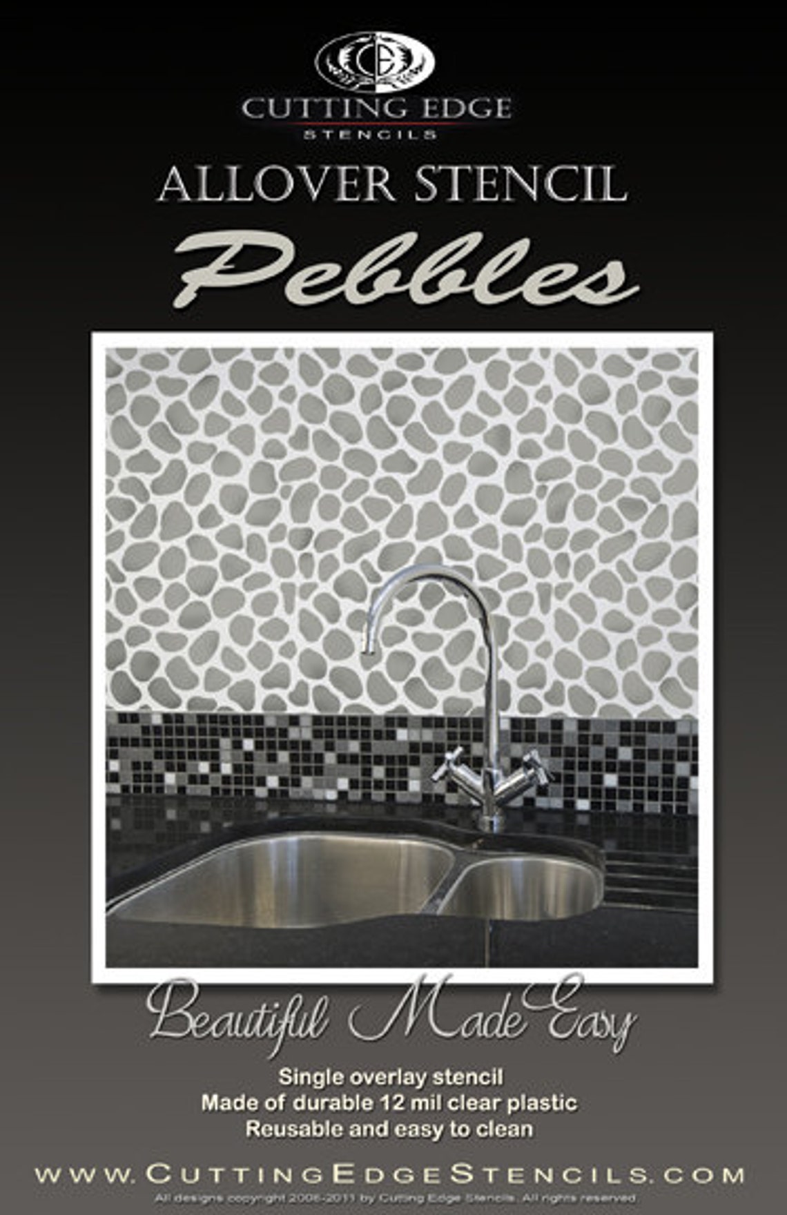 Wall Stencil Pebbles Reusable Stencils for DIY Decor | Etsy