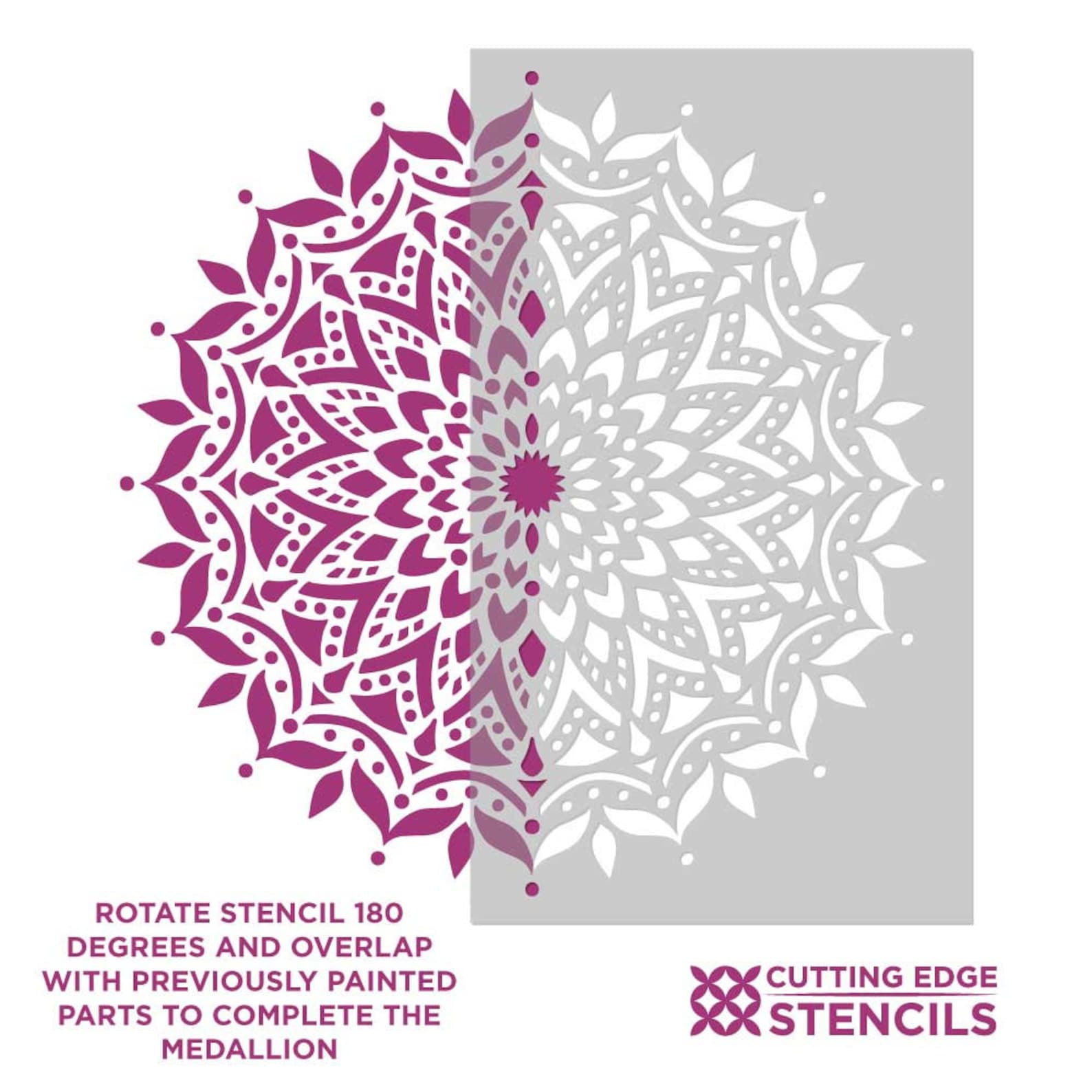 Compassion Mandala Stencil MANDALA WALL STENCIL Large | Etsy