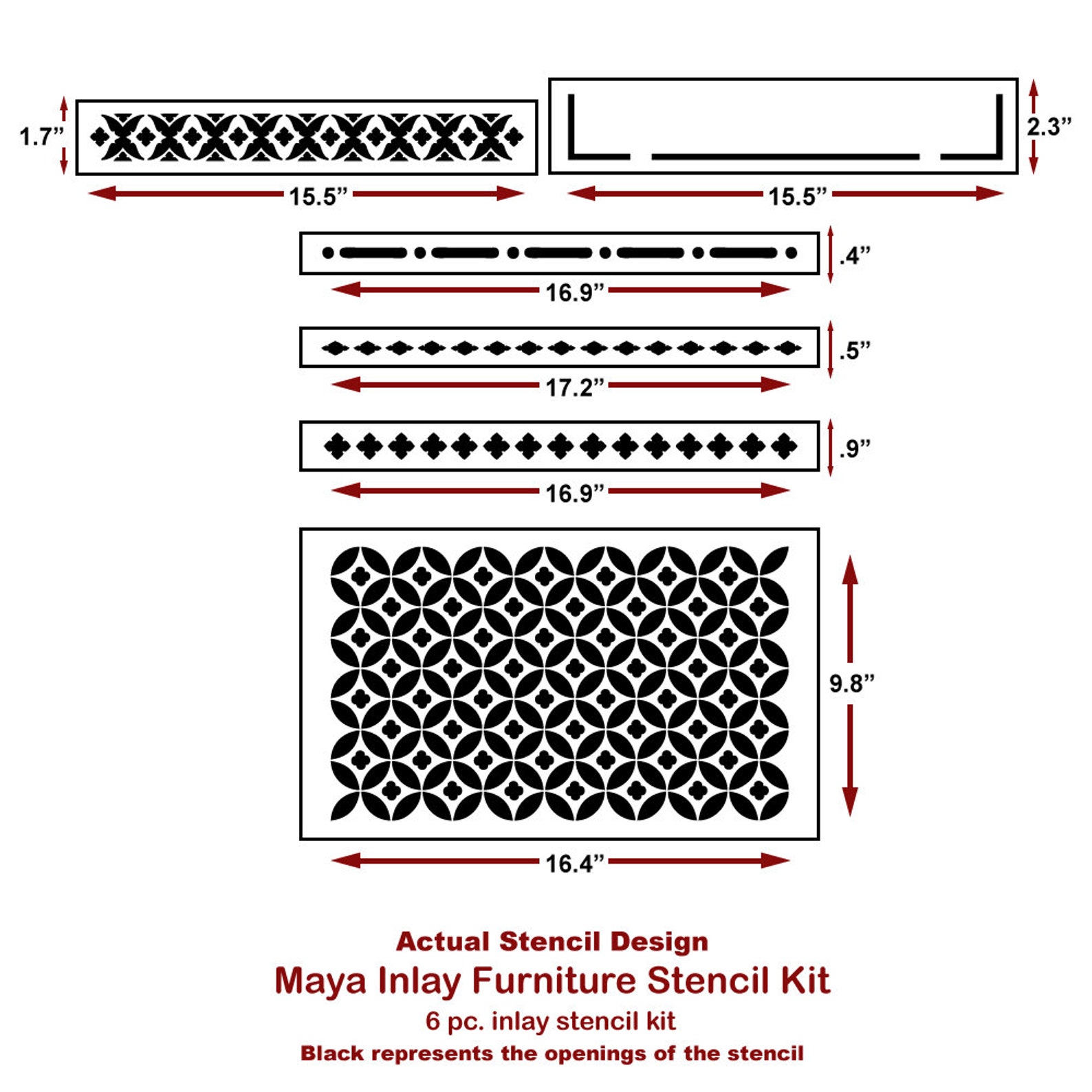 Maya Bone Inlay Stencil DIY Bone Inlay Designs for Furniture | Etsy