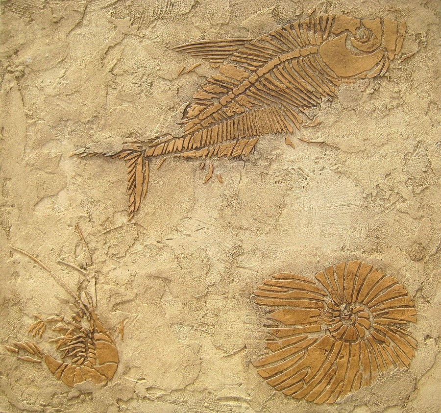 Fish Fossil Stencil