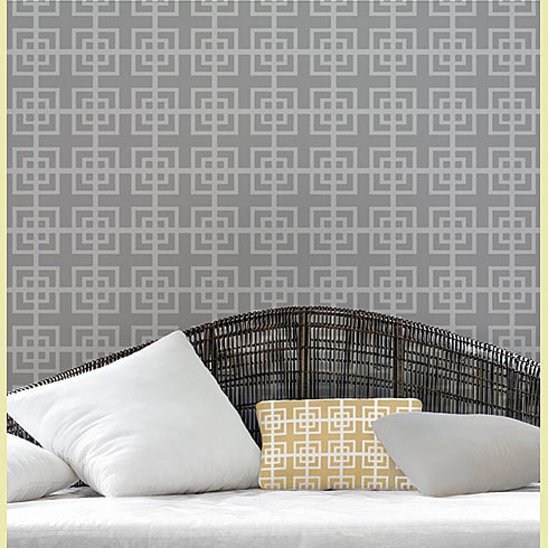 Geometric Stencil Fusion SM Scale - Reusable Stencils for Accent Walls ...