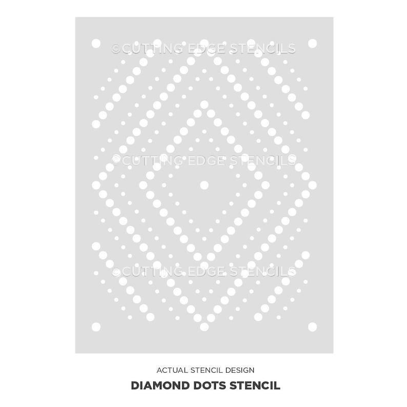 Diamond Dots Wall Stencil Wall Painting Stencils for Easy | Etsy