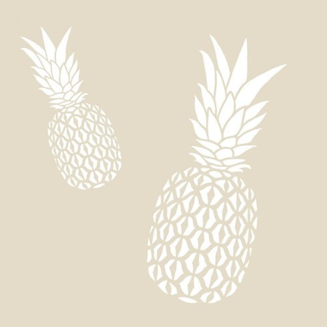 Pineapple Wall Art Stencil Small Reusable Wall Art - Etsy
