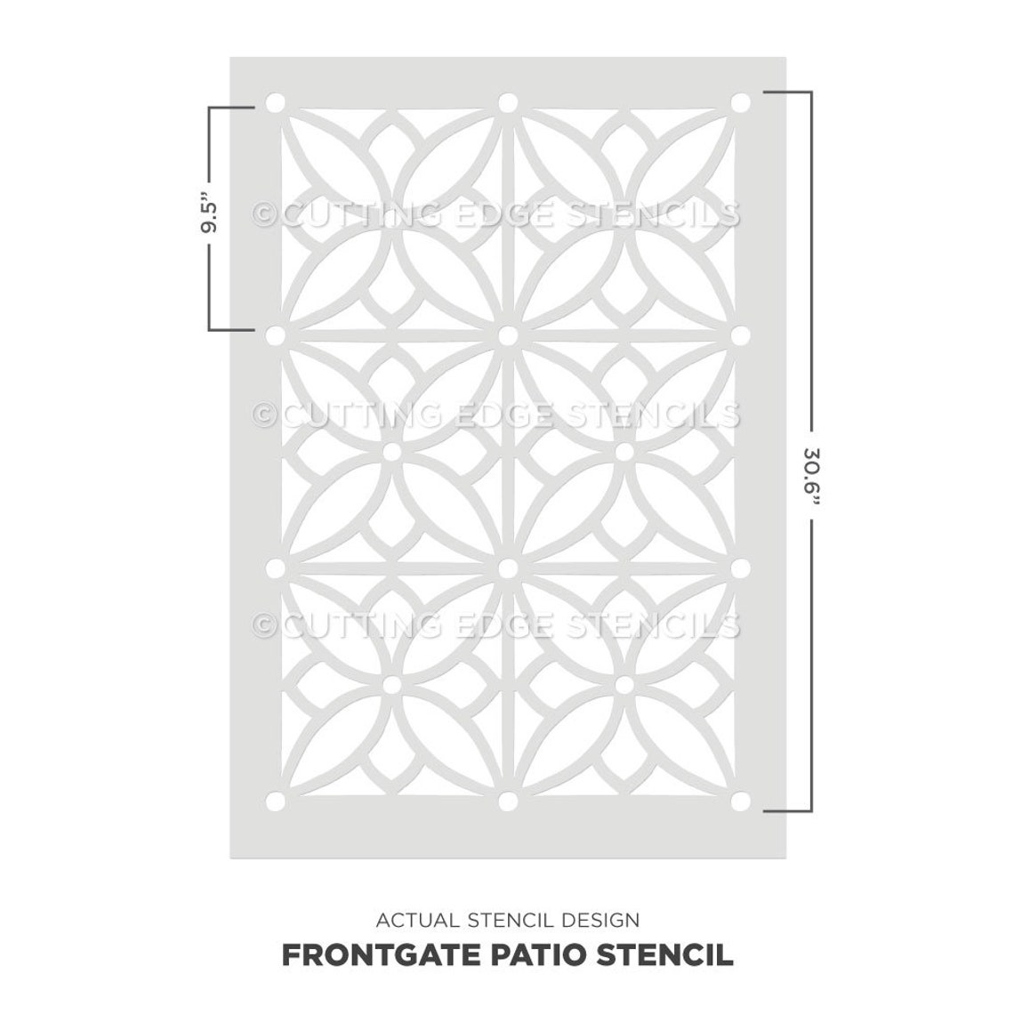 Front Gate Patio Stencil - Oversized Tile Stencil for Walls, Patios ...