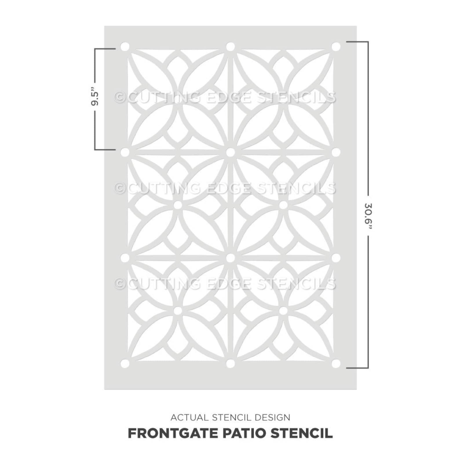 Front Gate Patio Stencil - Oversized Tile Stencil for Walls, Patios ...