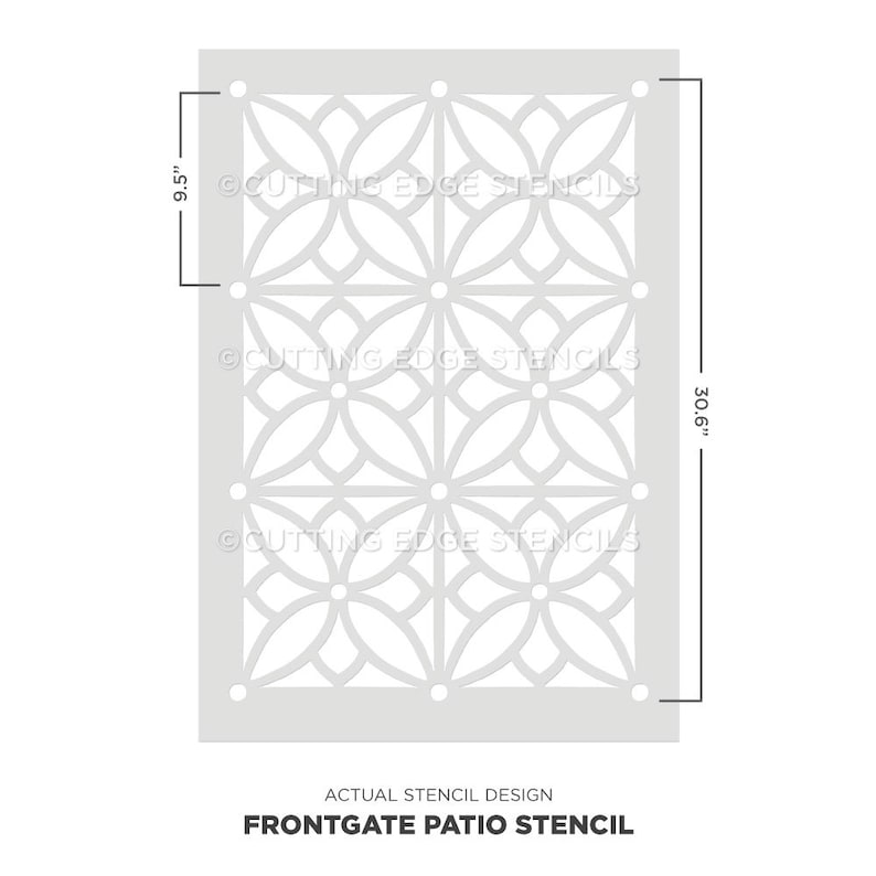 Front Gate Patio Stencil - Oversized Tile Stencil for Walls, Patios ...