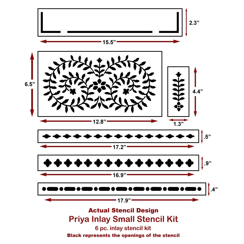 Priya Bone Inlay Stencil Bone Inlay Designs for Furniture - Etsy