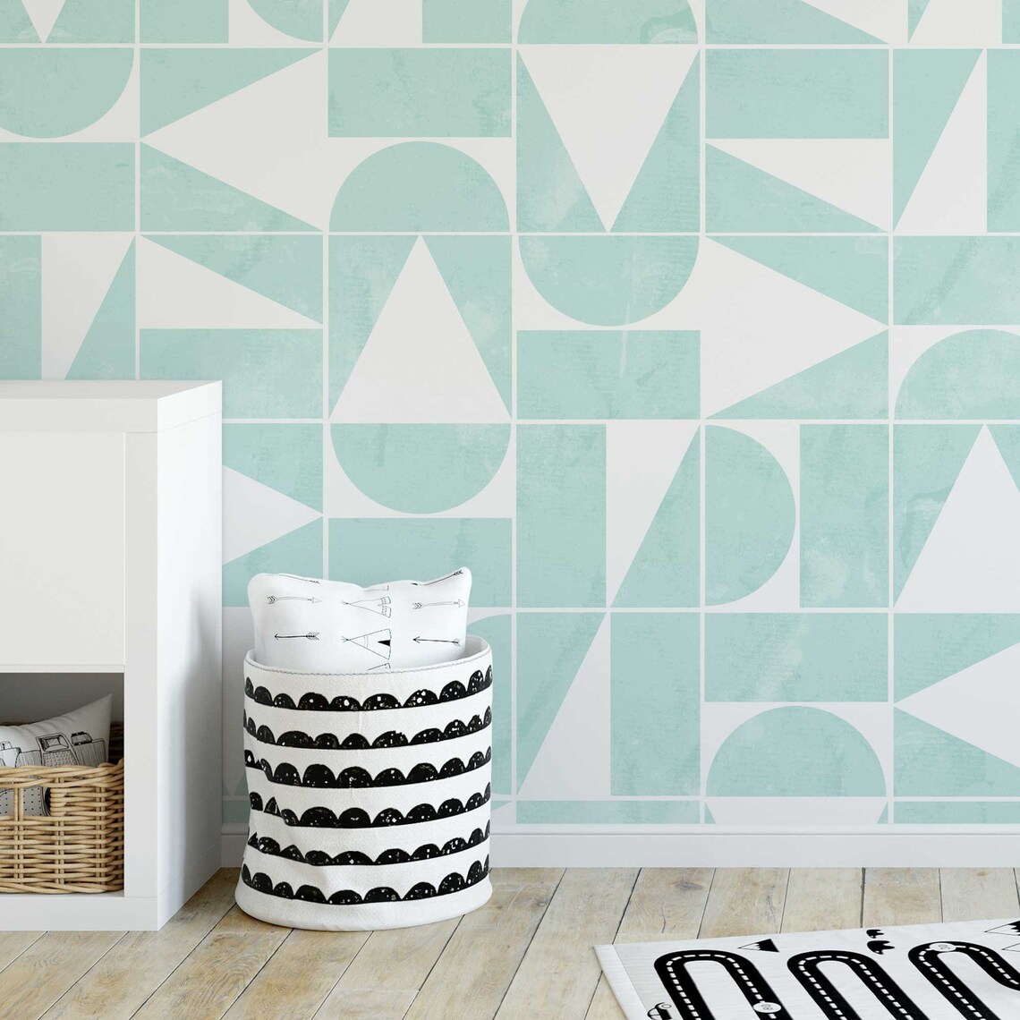 Simple Shapes Tile Stencil Set - Geometric Wall Stencil Kit - Chic Wall ...
