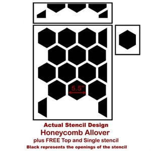 Honeycomb Wall Stencil - LARGE WALL STENCILS Instead of Wallpaper ...